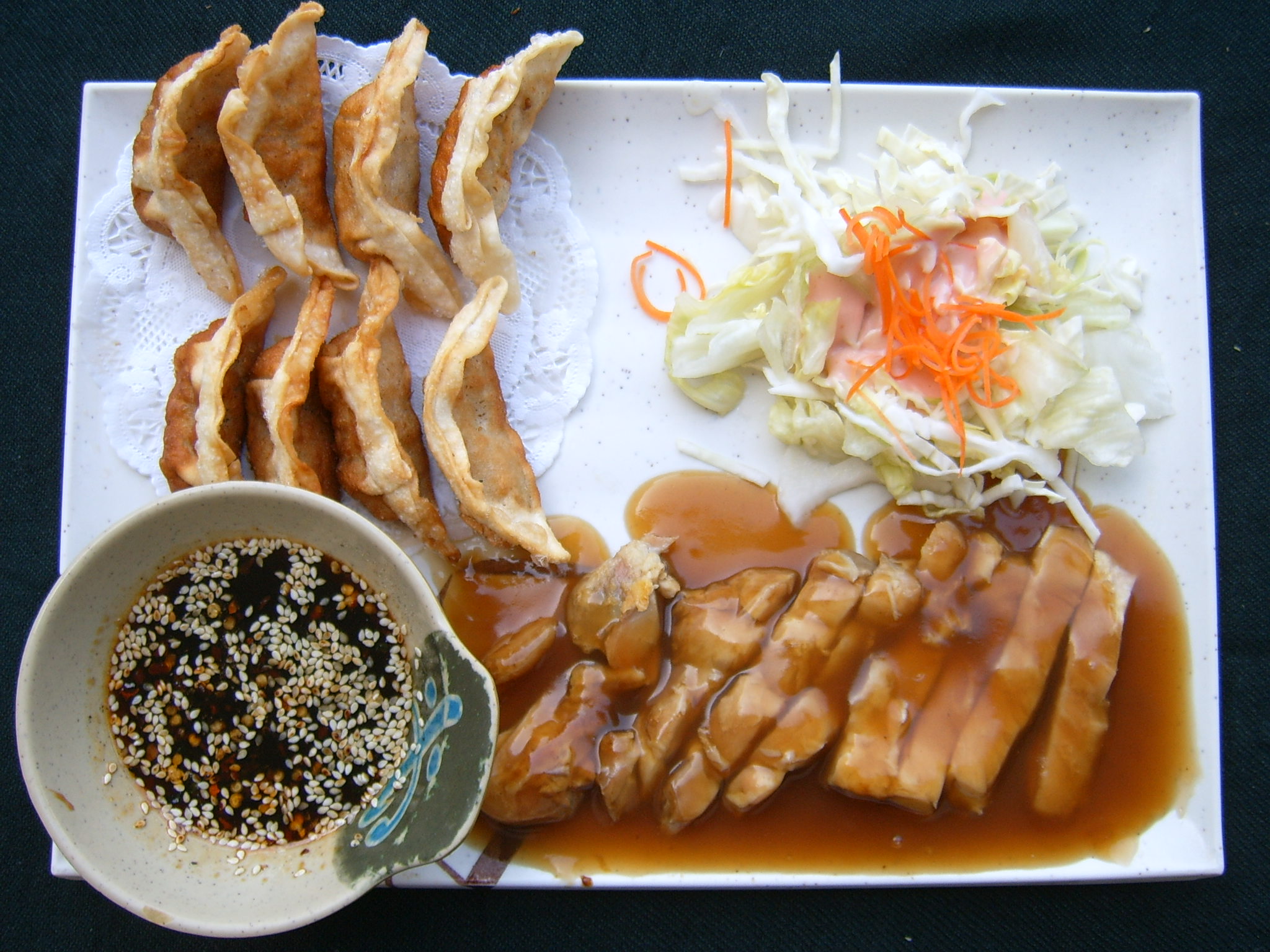 33. GYOZA (Fried chicken Dumplings) & TERIYAKI CHICKEN - Sakura of Tokyo